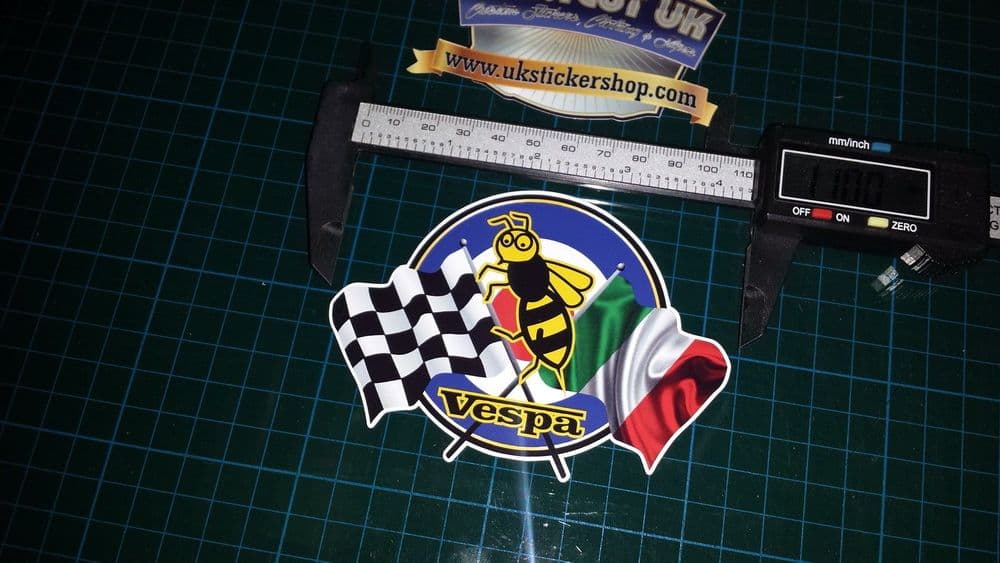 Vespa roundel & flags Sticker Decal Mod Wasp RAF Scooter italian checker
