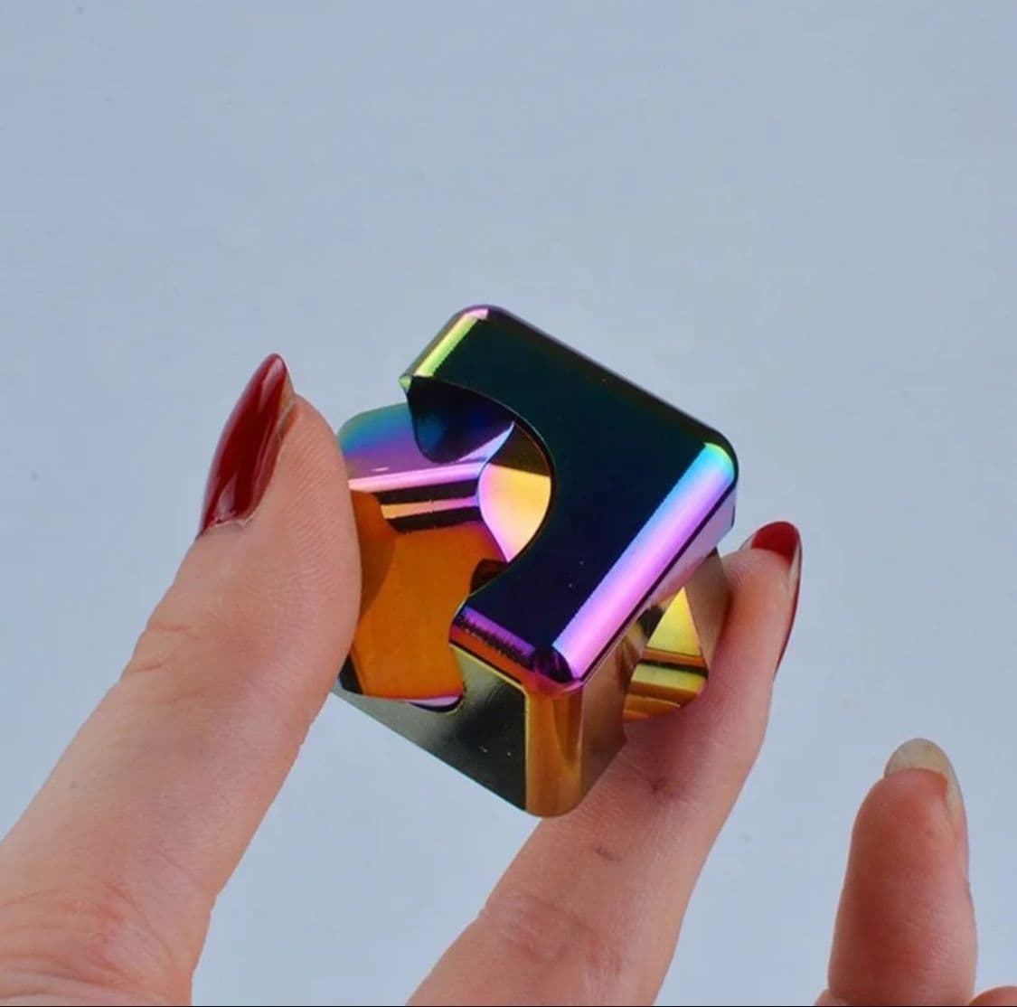 Cube metal fidget spinner