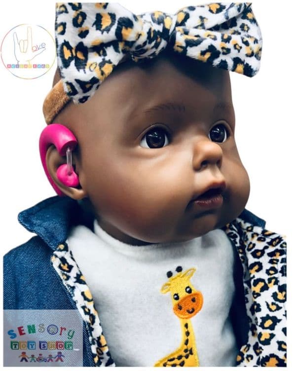 Deaf doll with HA & CI