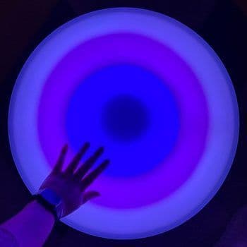 Round Sensory Floor Tile Interactive Light Up Touch Sensitive 50cm