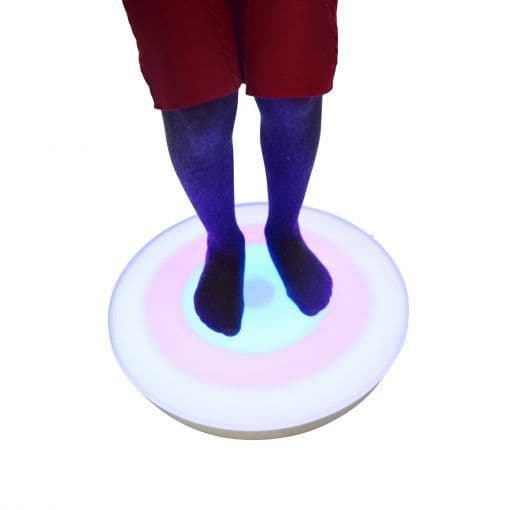 Round Sensory Floor Tile Interactive Light Up Touch Sensitive 50cm
