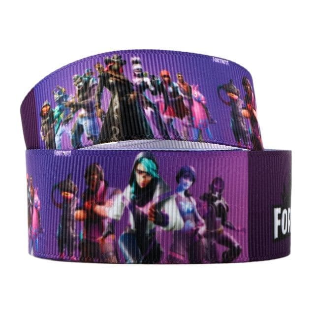 1 METRE OF FORTNITE RIBBON SIZE 1 INCH BOWS HEADBANDS CARD MAKING ...