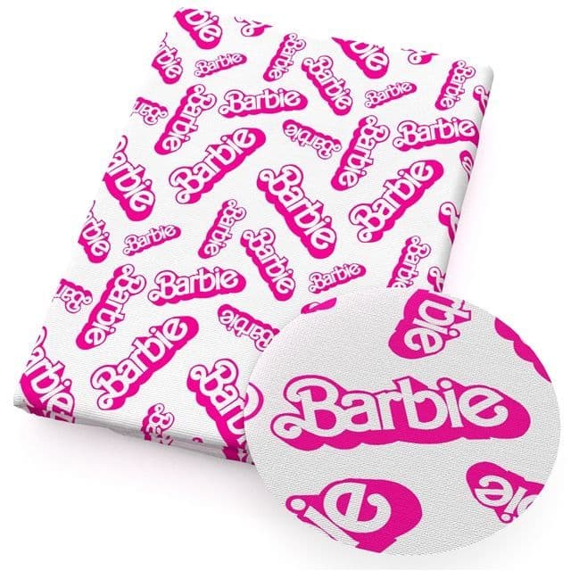 1 X 20CM X 34CM NEW BARBIE PRINTED SYNTHETIC LEATHER SHEET PERFECT 4 ...