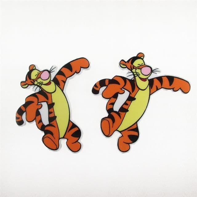5 x 42mm TIGGER TIGER LASER CUT FLAT BACK HEADBANDS HAIR BOWS CARD ...