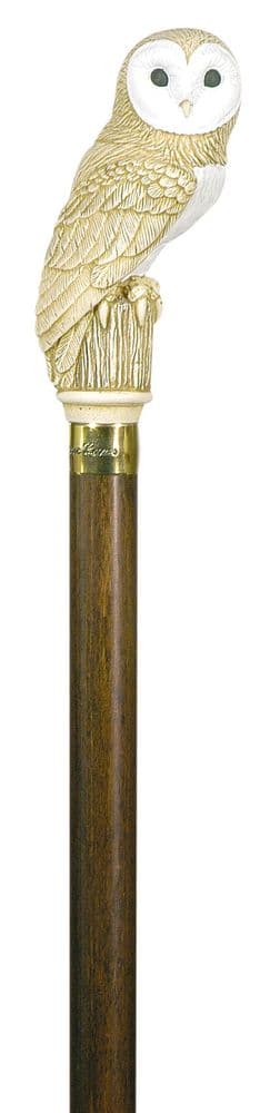 Classic Canes Imitation Ivory Barn Owl Cane