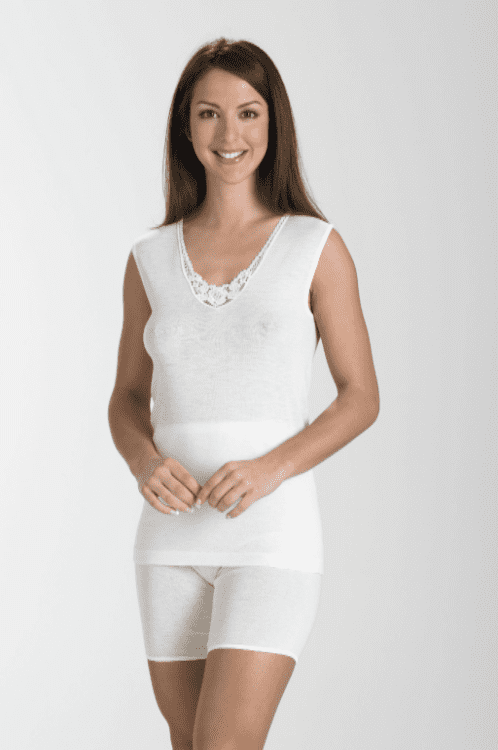 Slenderella Built Up Shoulder Camisole/Vest Wool/Silk