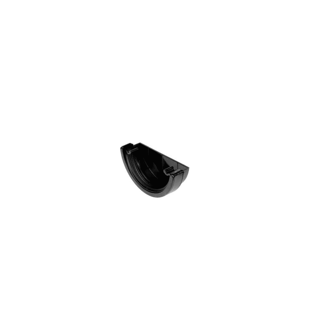 112mm gutter external stop end black