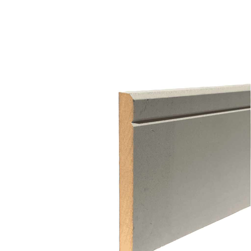 18x144mm Primed Grooved MDF Skirting 4 4mtr