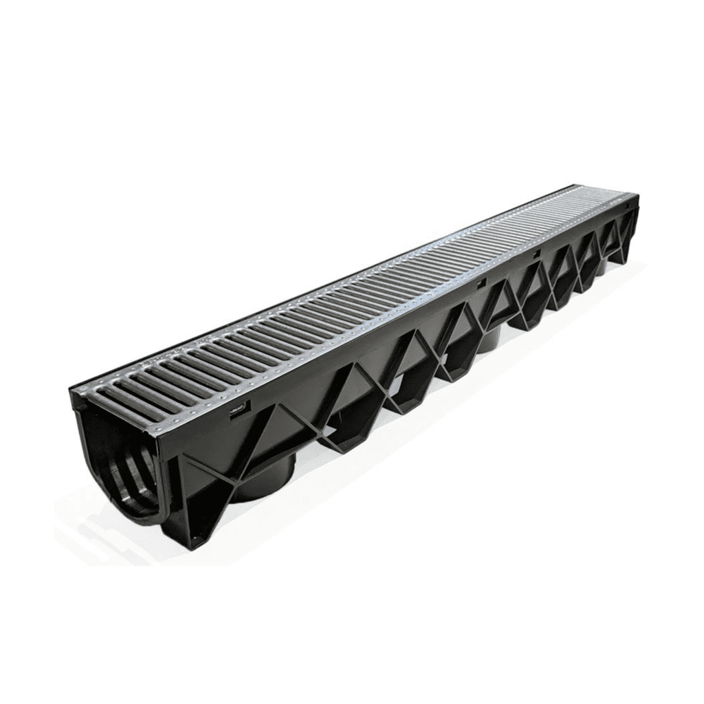 Metal Trench Drain C250 Drainage Channel X 1m Galvanised Steel Grate ...