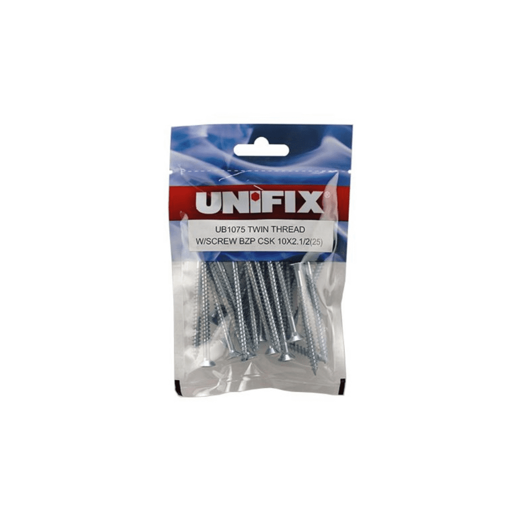 BZP Twin thread 10 x 1 1/2