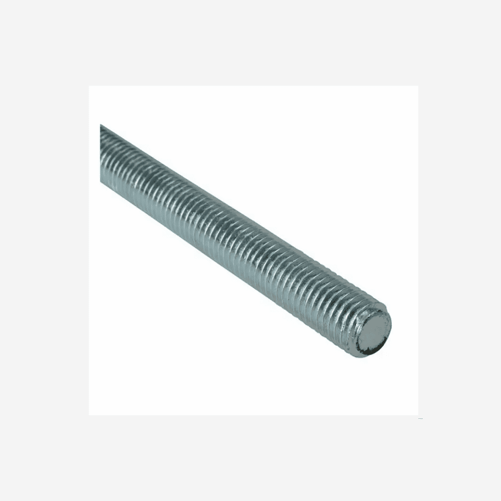 M16 X 1m Steel studding bar BZP