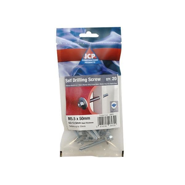Metalfix Self-Drilling Screws Heavy Section DIN 7504K 16mm Washer BZP ...