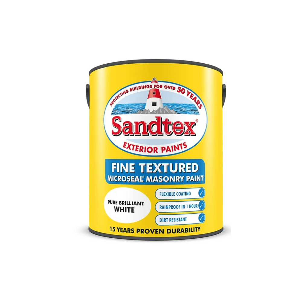 Sandtex fine textured smooth brilliant white 5ltr