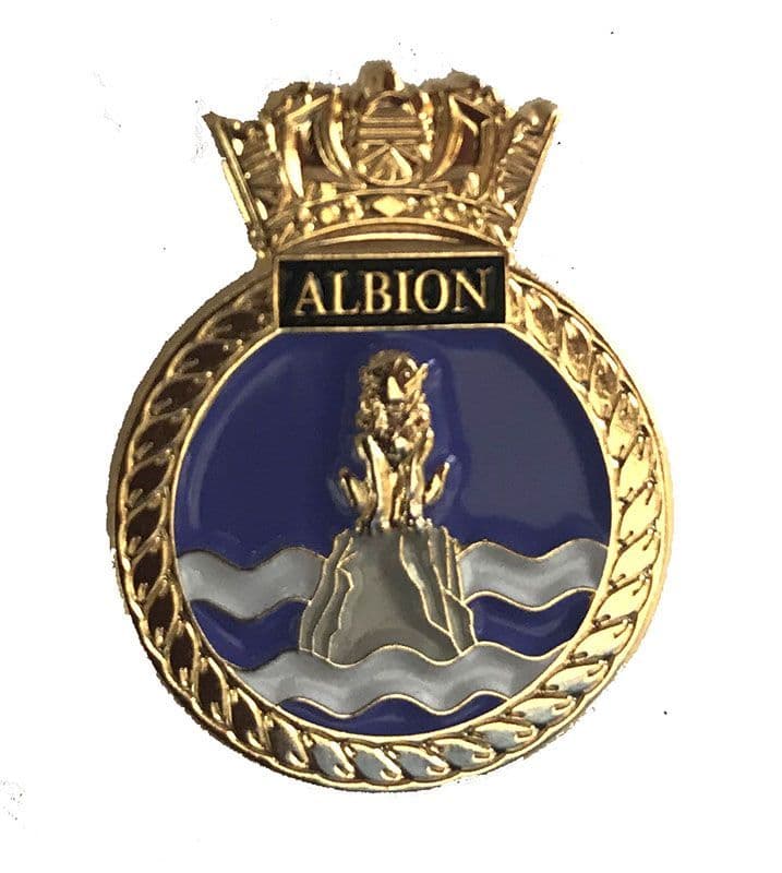 HMS Albion lapel pin