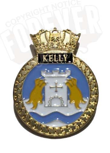 HMS Kelly lapel pin