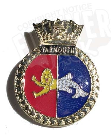 HMS Yarmouth lapel pin