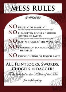 Metal Signs -Mess Rules