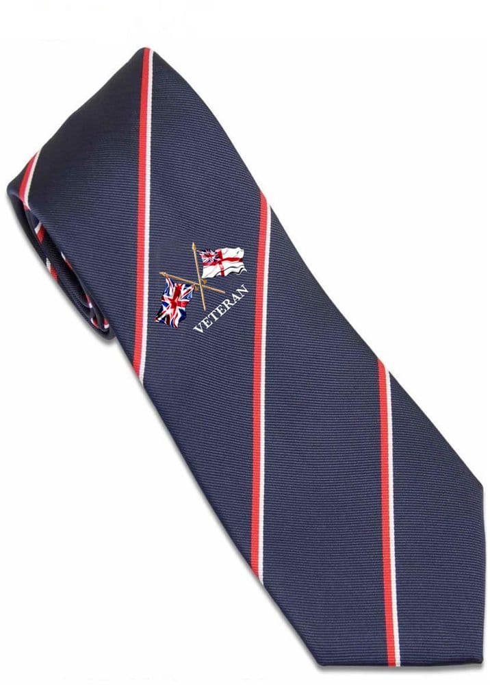 RN Regimental colours tie - RN VET WITH FLAGS 2