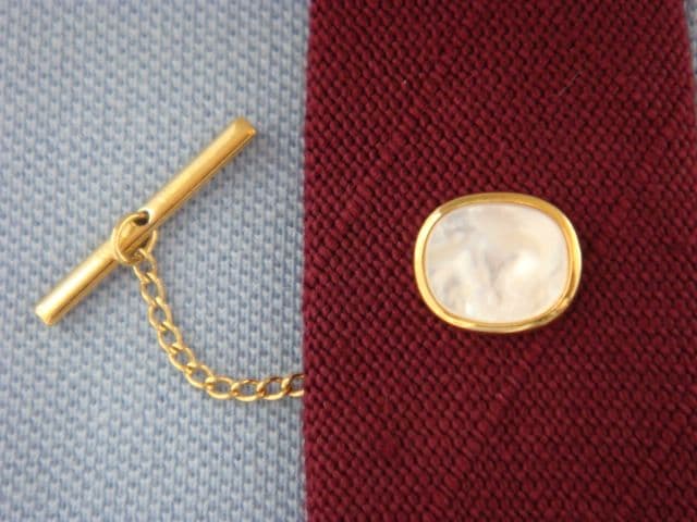 Mother of Pearl Tie Pin marked Ascot Germany & x28;SOLD& x29;