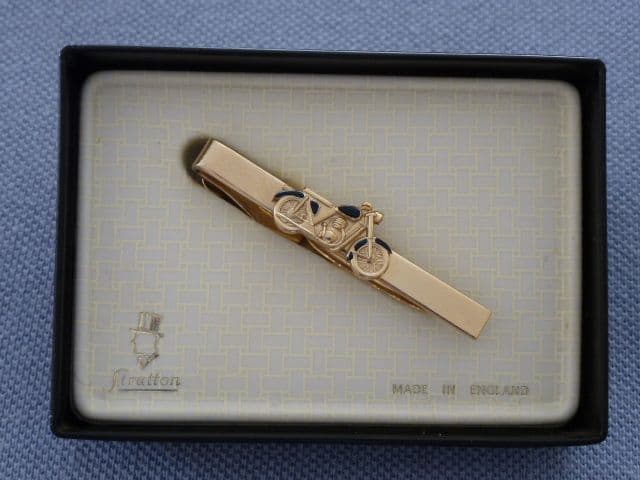 Motorbike Tie Clip - Vintage Motorcycle Tie Pin by Stratton England SOLD