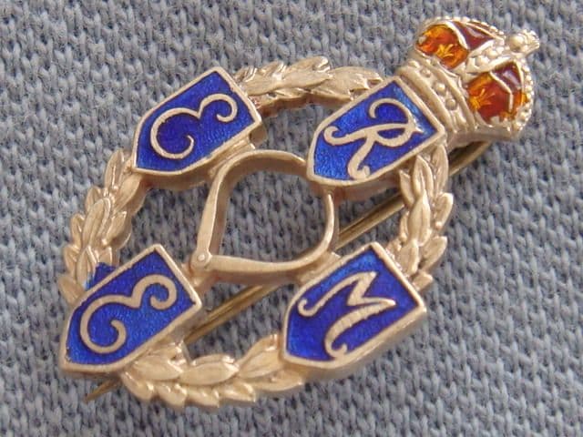 Silver and Enamel REME Sweetheart Brooch sold