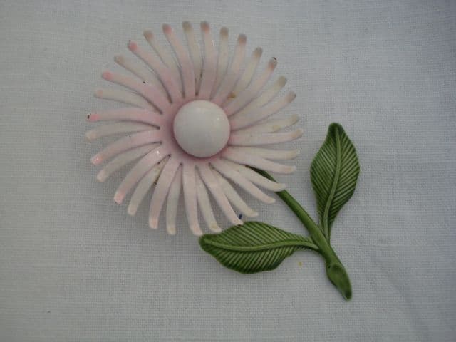 Soft Pink Vintage Flower Brooch SOLD