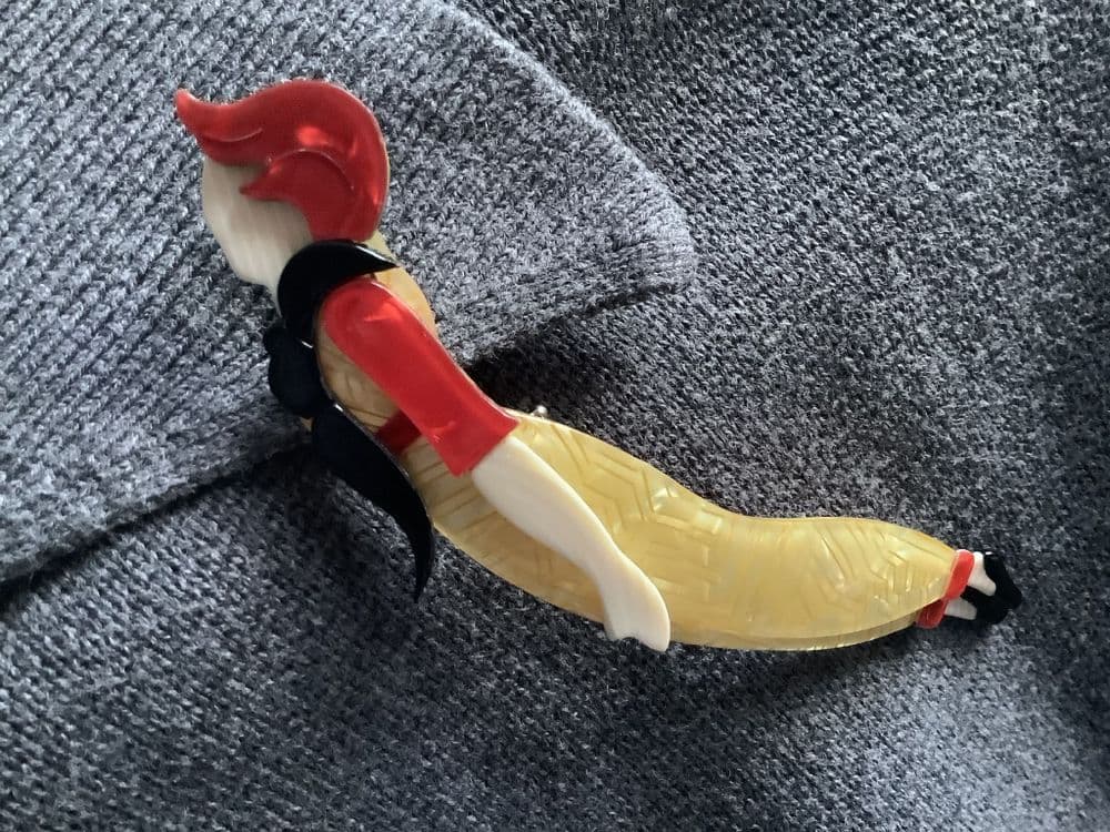 Sold A Diving Lady Brooch by Lea Stein of Paris - Vintage - RARE