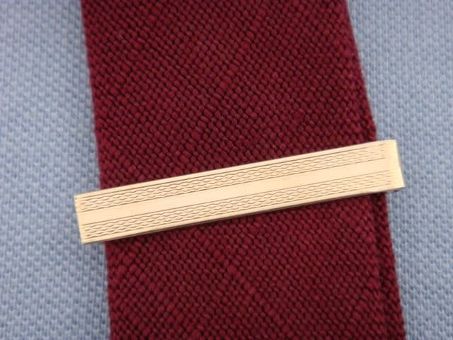 Vintage Stratton Tie Clip - Gilt Metal with Engraved Design sold