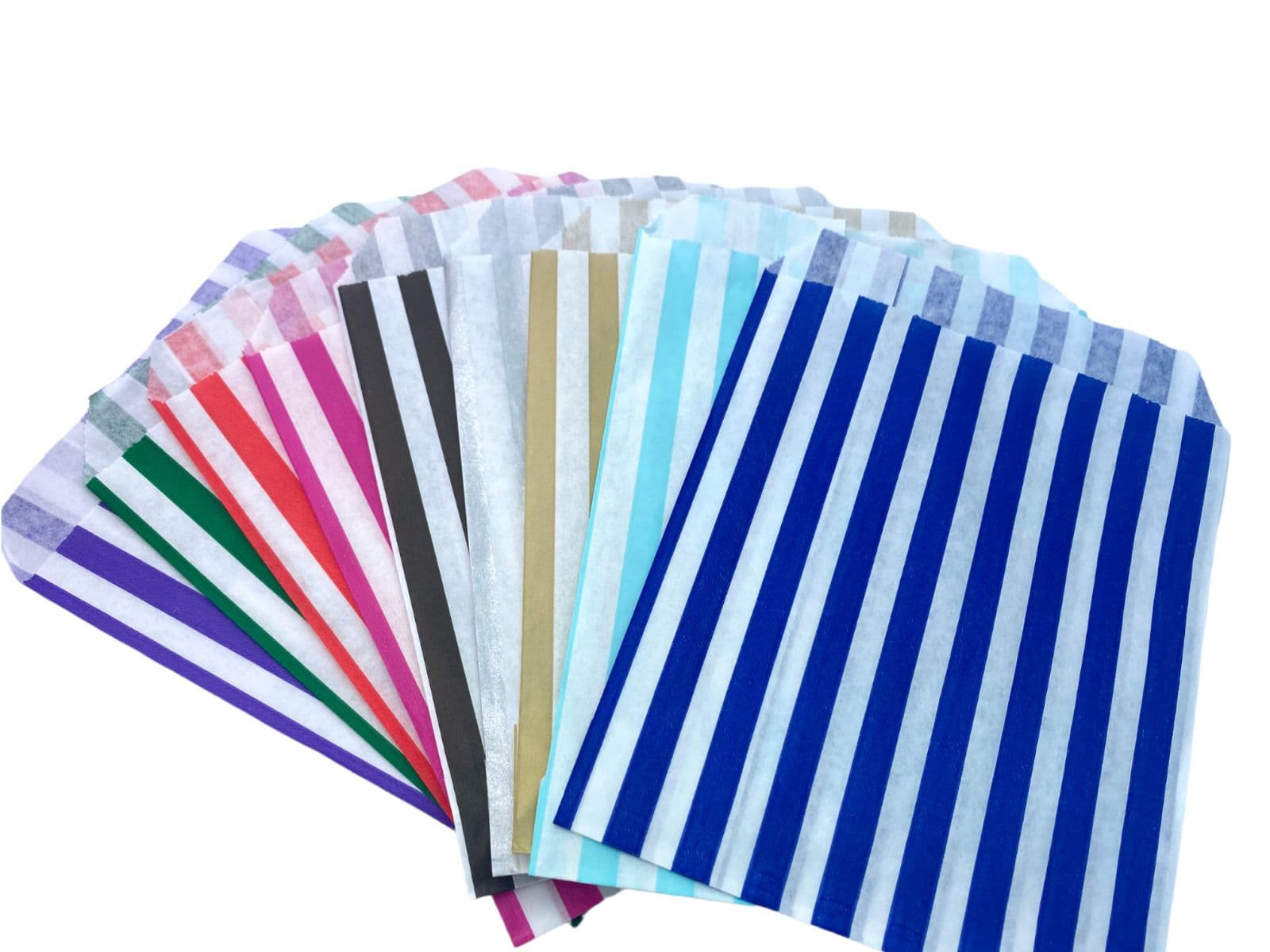 CANDY STRIPE PAPER SWEET BAGS - 10" x 14"