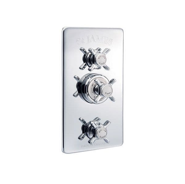 St James Classical Concealed Thermostatic Shower Valve with Integral ...
