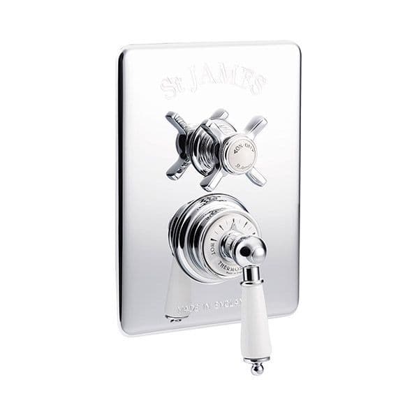 St James Traditional Concealed Thermostatic Shower Valve with 2 ...