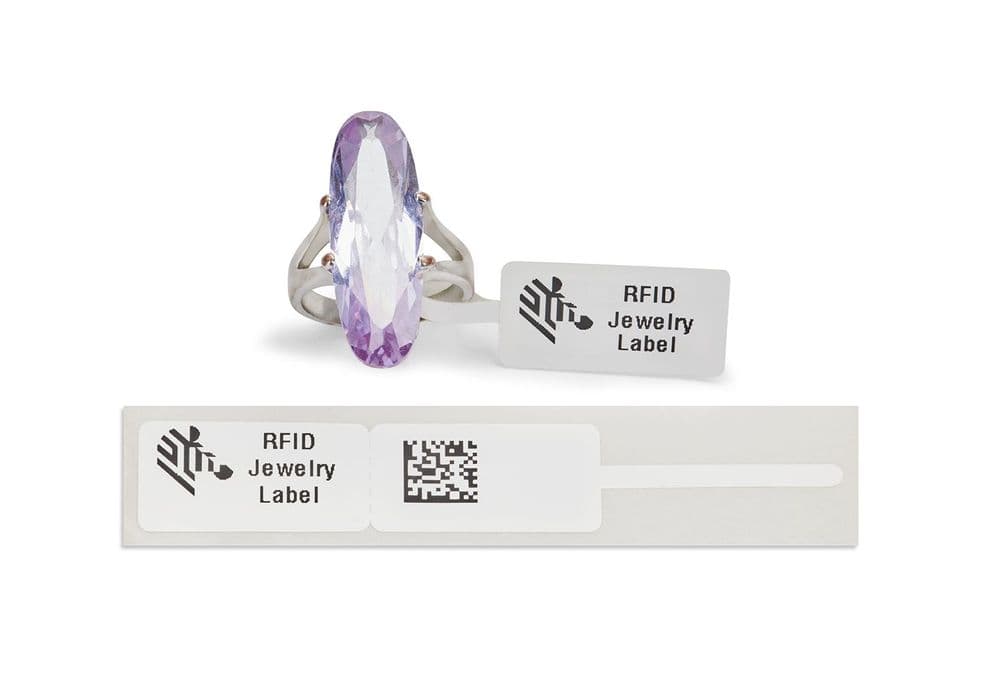 10038478 Zebra 76mm x 14mm RFID UHF Jewellery Labels
