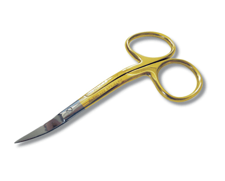 Gold Plated Double Curved Embroidery Scissors