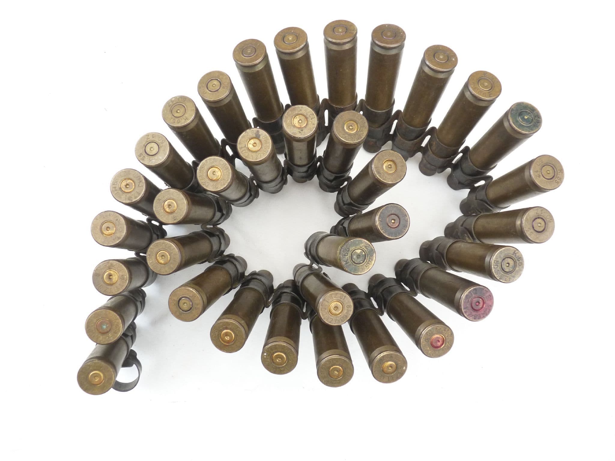 32 linked inert 0 50 cal cartridge cases