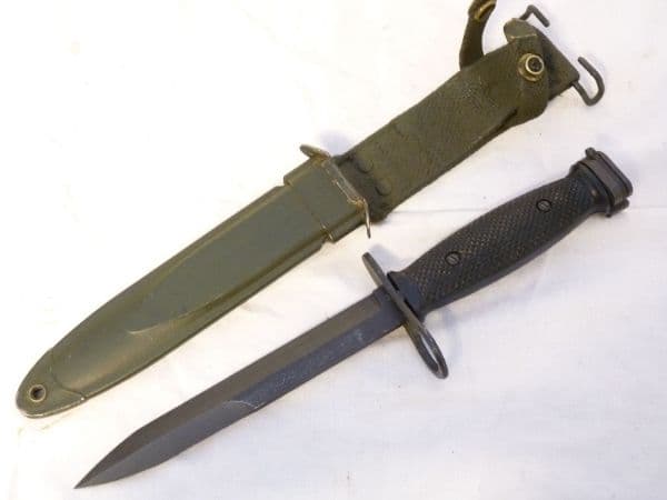 American M16 and AR15 M7 bayonet and scabbard SOLD