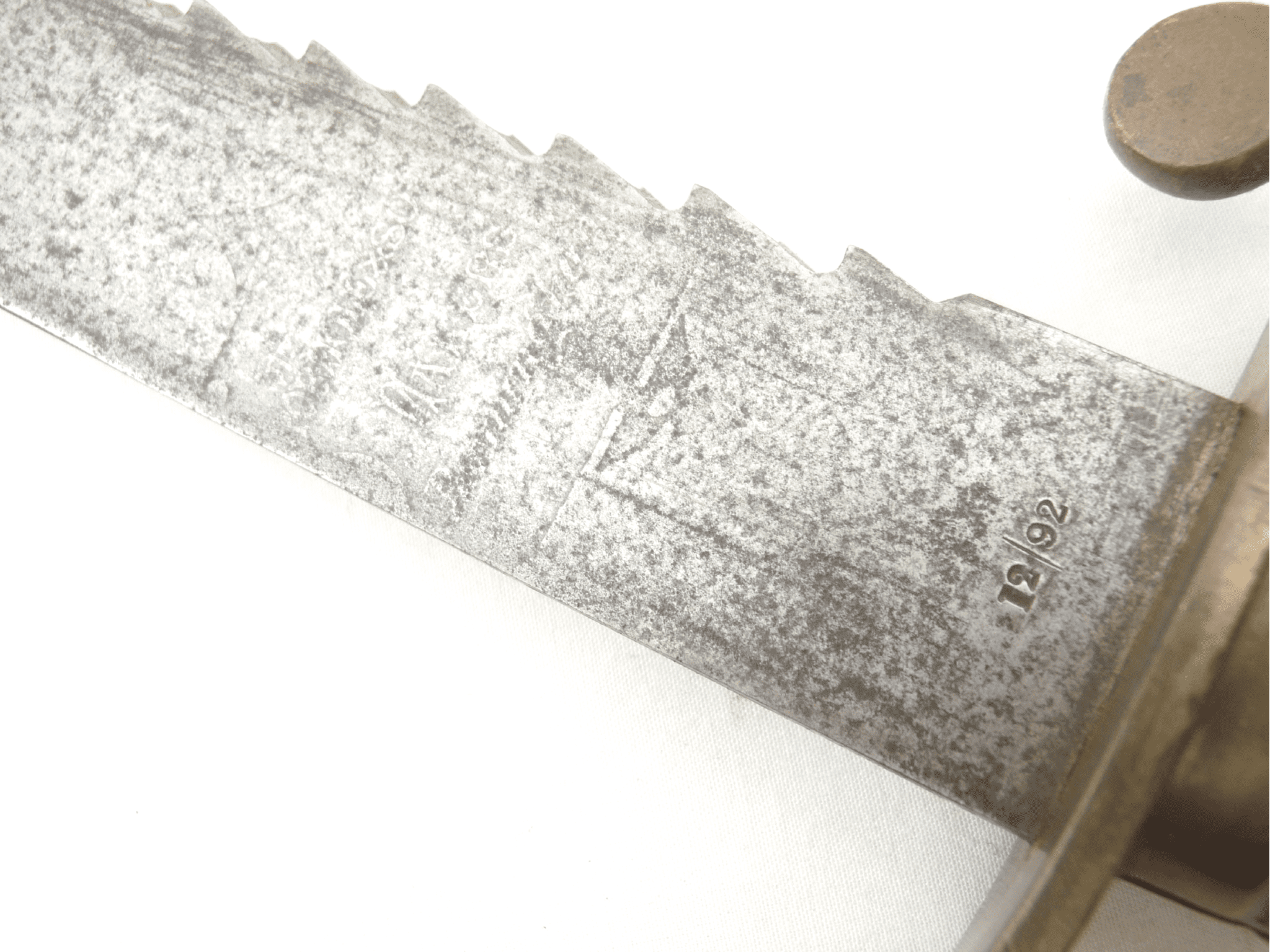 British Pattern 1856 sawback pioneers sword 1892 dated Mole made SOLD