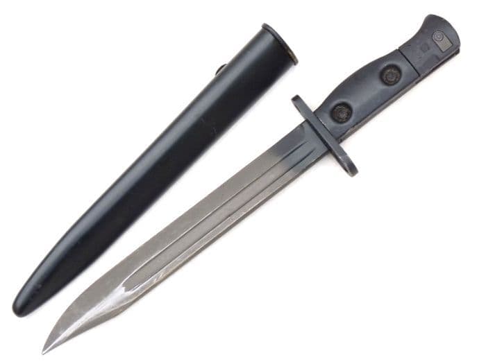 British SLR L1A4 bayonet and scabbard 1975 dated SOLD
