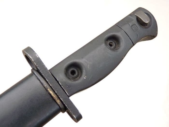 British SLR L1A4 bayonet and scabbard 1975 dated SOLD