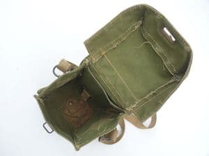 British WW2 military gas-mask case 1944 dated