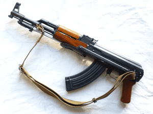 Deactivated Chinese Type 56 assault rifle with under-folding bayonet ...