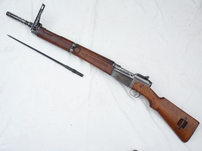 Deactivated French MAS Mle 36/51 infantry rifle with grenade launcher c ...