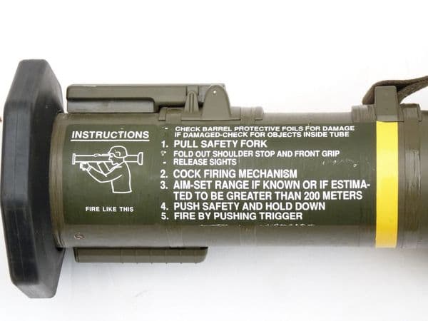 Deactivated M97 AT4CS HP HEAT 84mm Rocket Launcher