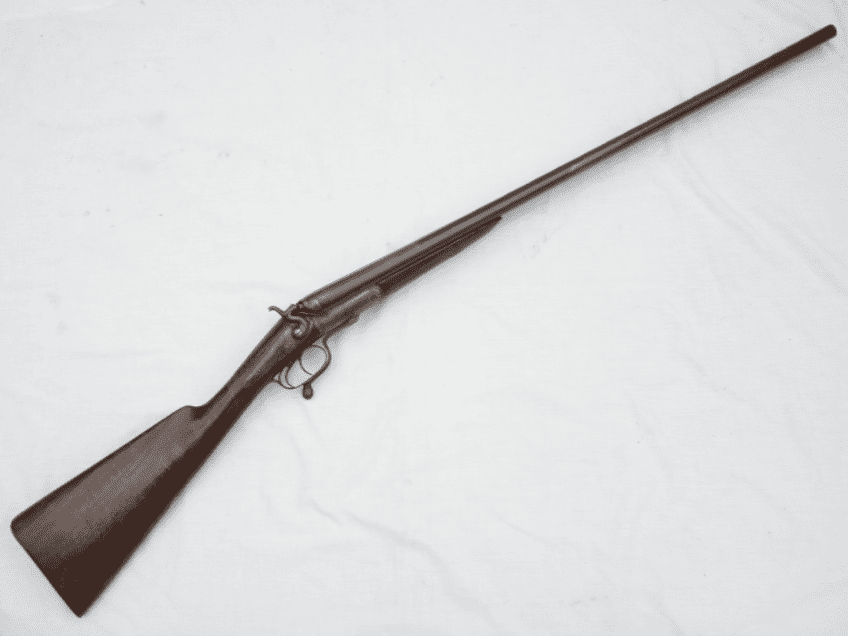 Deactivated W W Greener 12-bore hammer shotgun with under-lever ...