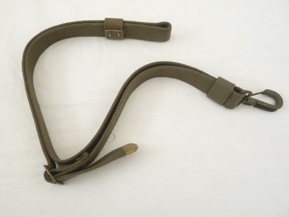 Heavy duty dark green webbing sling with front hook