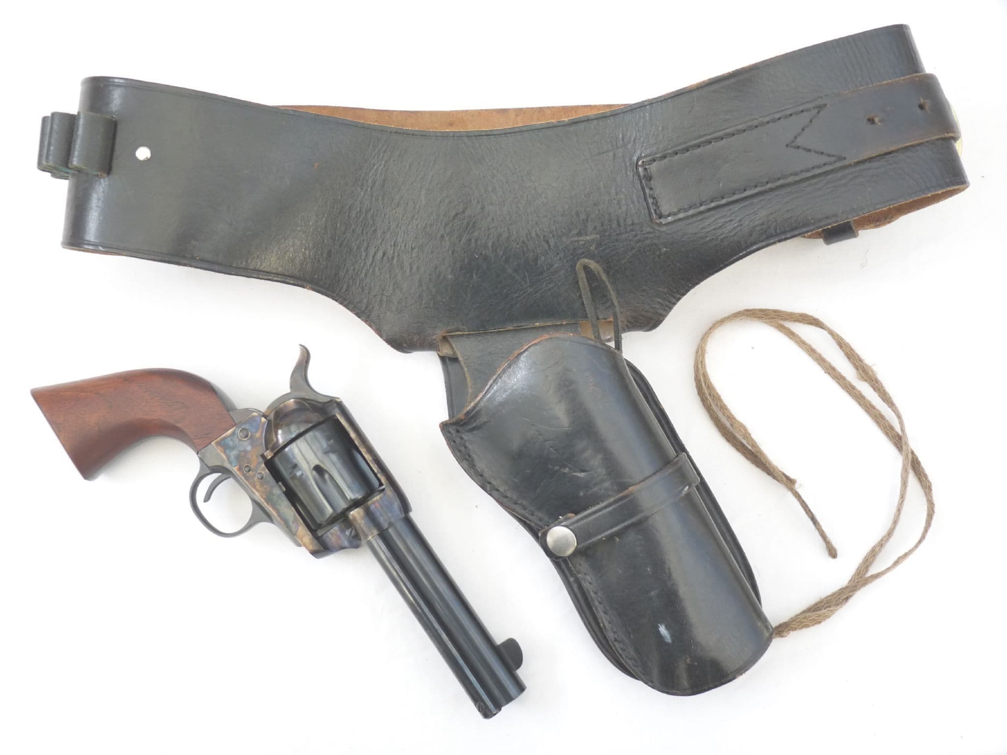 Reproduction leather Wild West cowboy s belt and holster SOLD