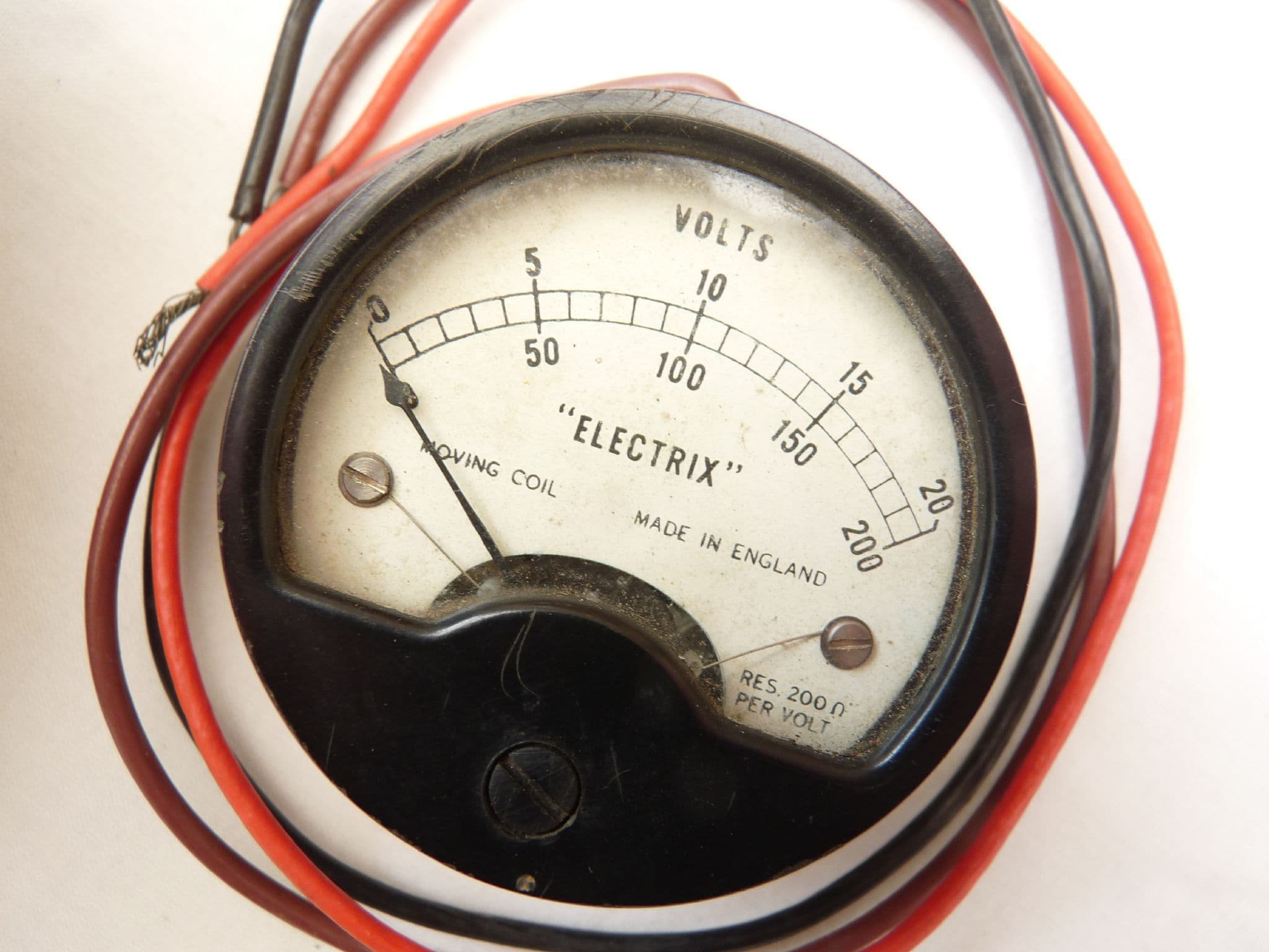 WW2 electricians Voltmeter in genuine webbing pouch