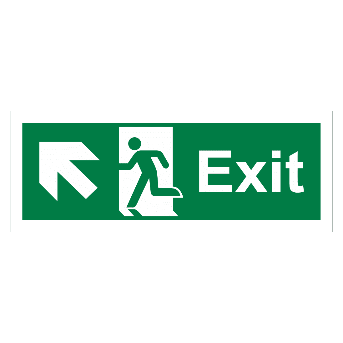 Exit Arrow Up Left Sign | Emergency Exit Sign | Bath Signs Digital
