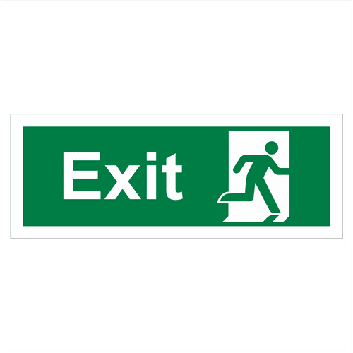 Exit Running Man Right Sign | Emergency Exit Sign | Bath Signs Digital