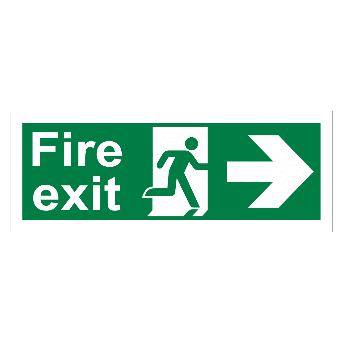 Fire Exit Arrow Right Sign | Running Man Right Sign | Bath Signs Digital