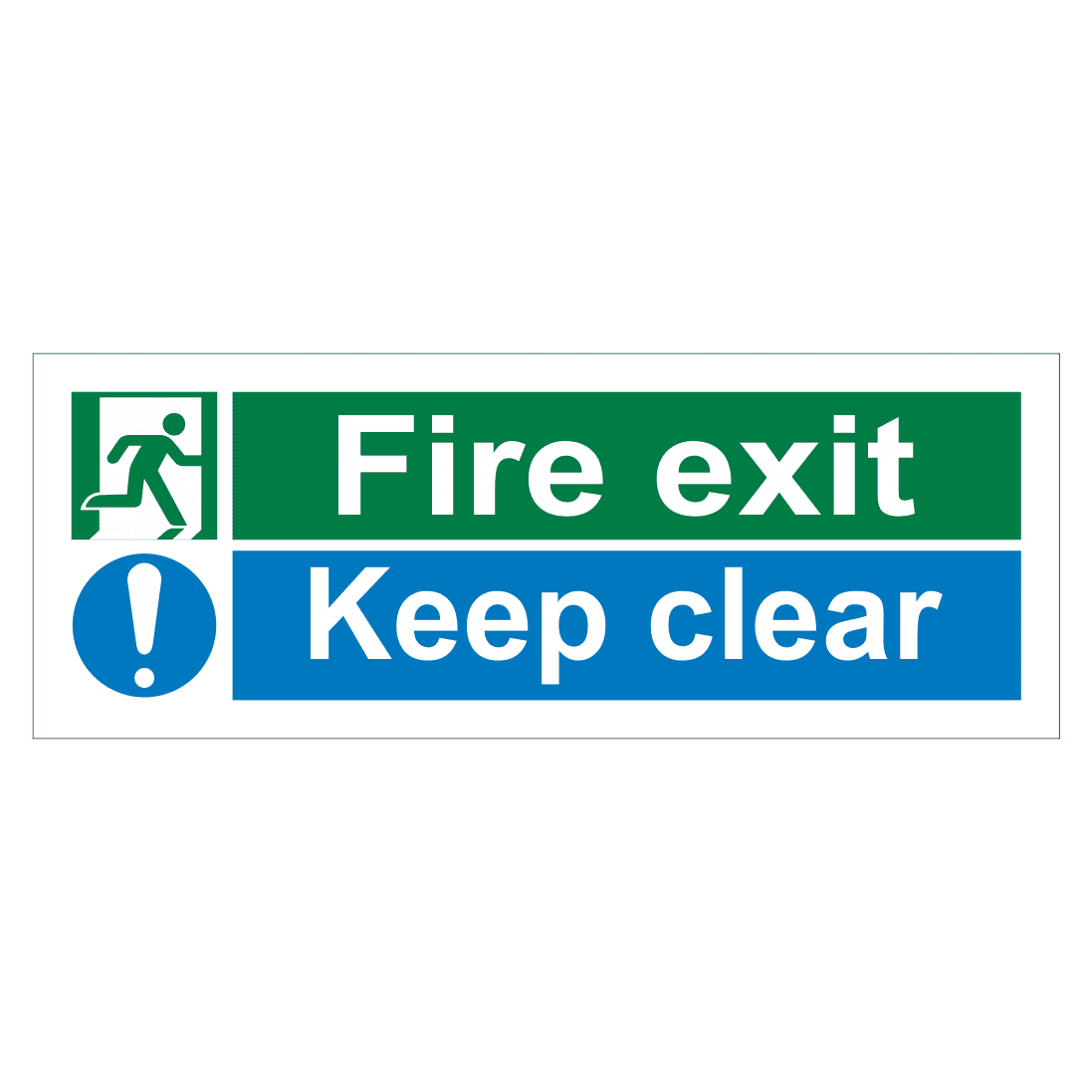 Fire Exit/ Keep Clear Multi-Message Sign | Emergency Exit Sign | Bath ...